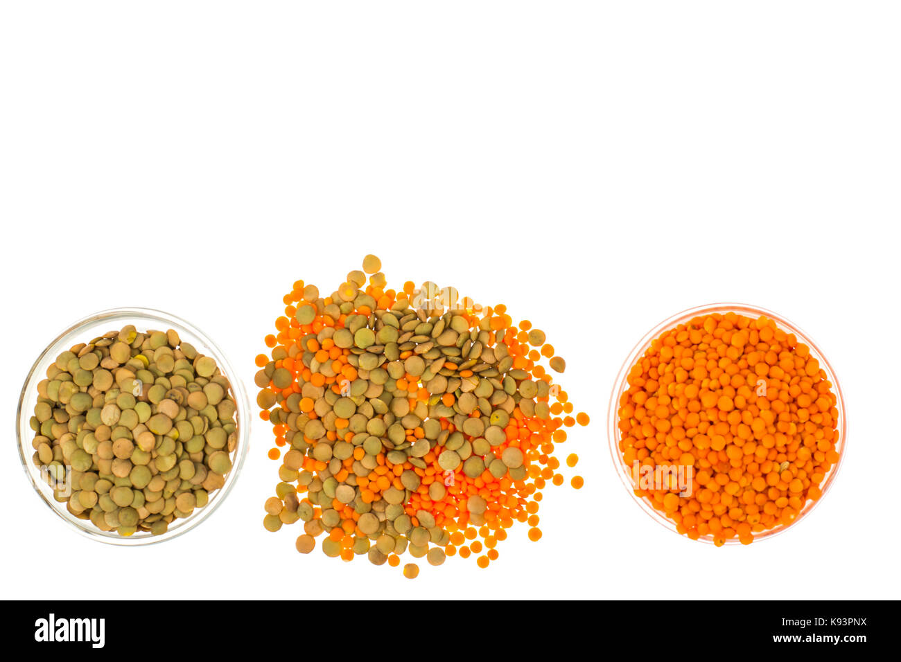 Different varieties of lentils in glass. Studio photo Stock Photo - Alamy