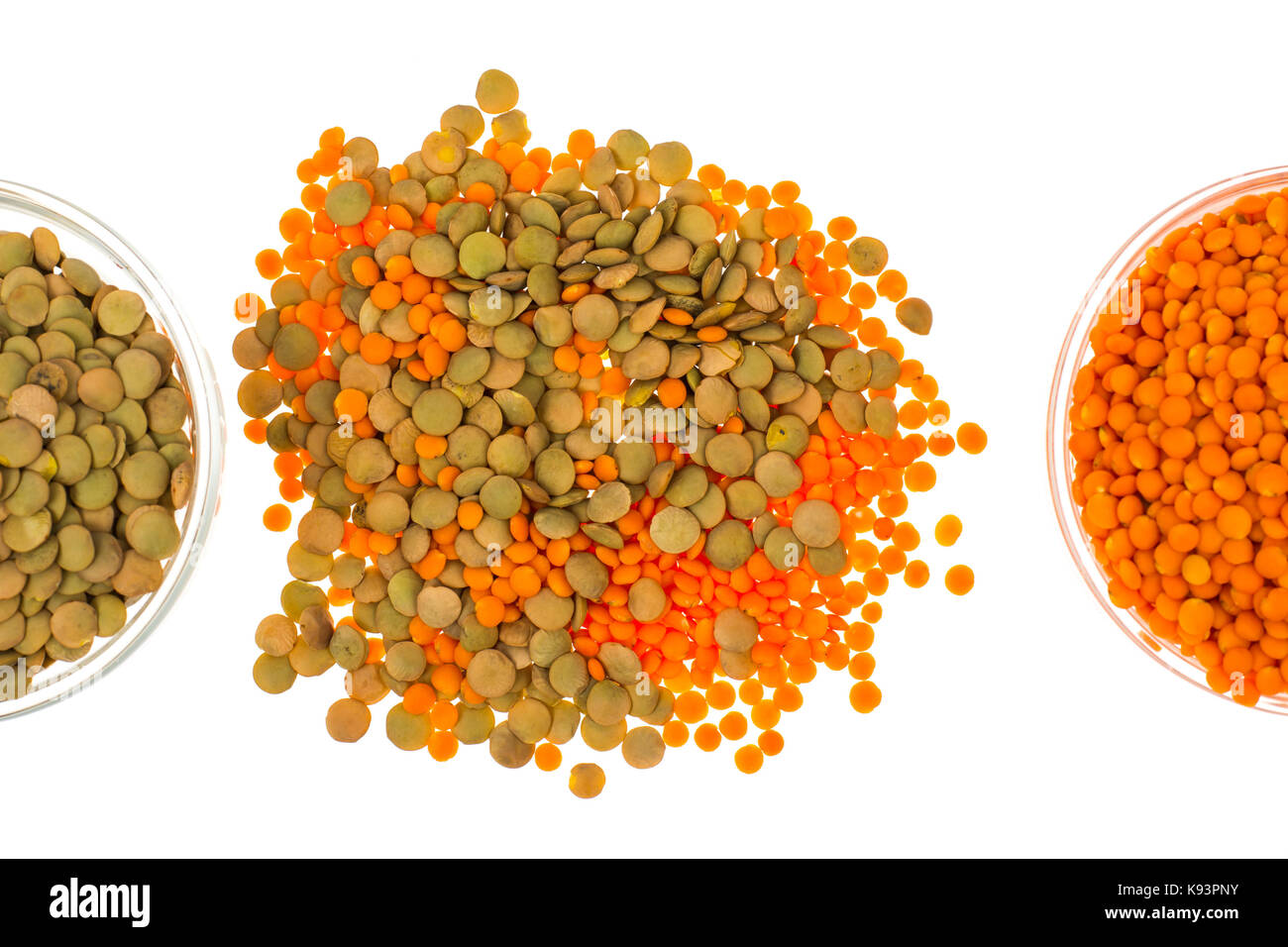 Different varieties of lentils in glass. Studio photo Stock Photo - Alamy