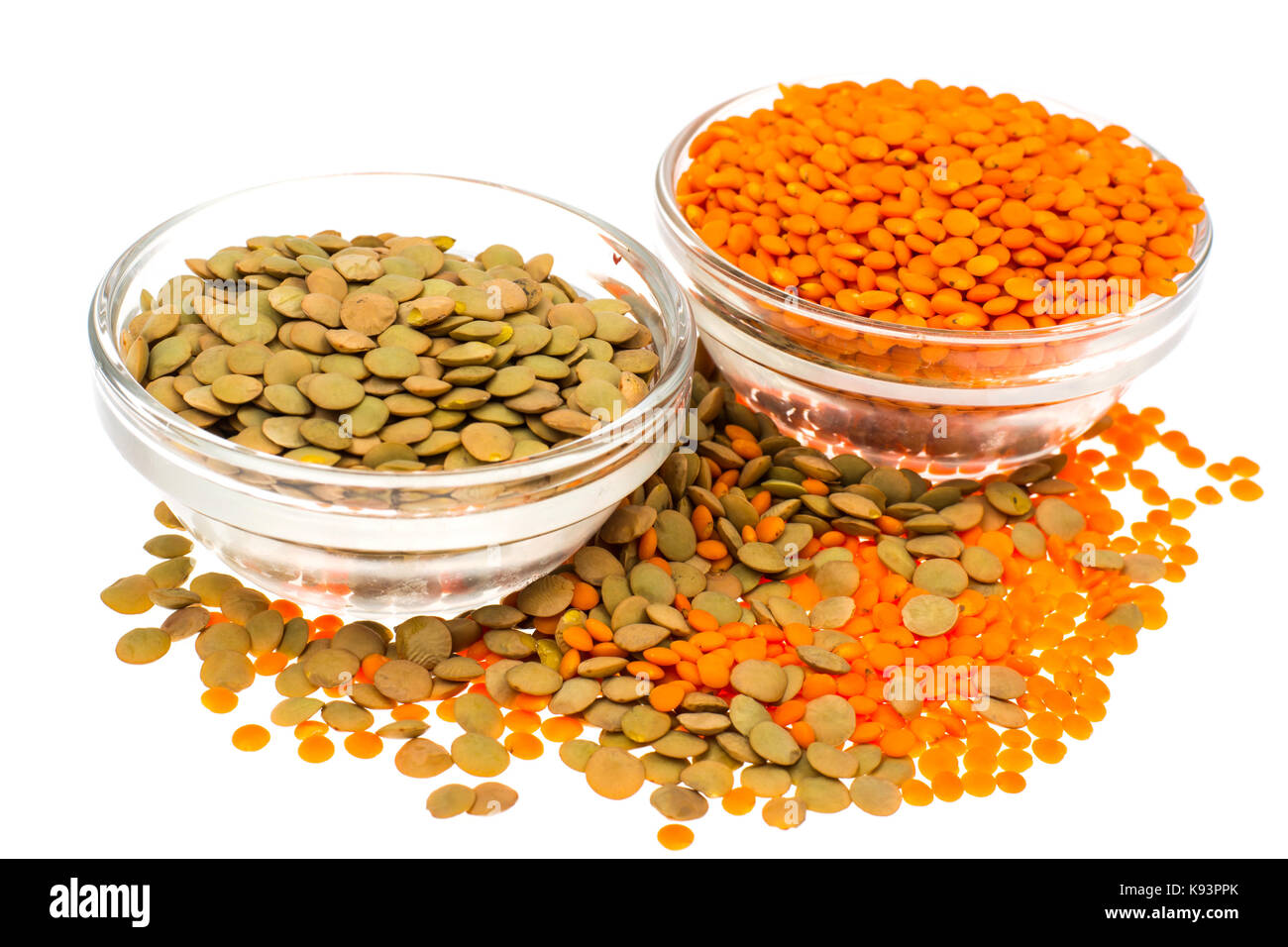 Different varieties of lentils in glass. Studio photo Stock Photo - Alamy
