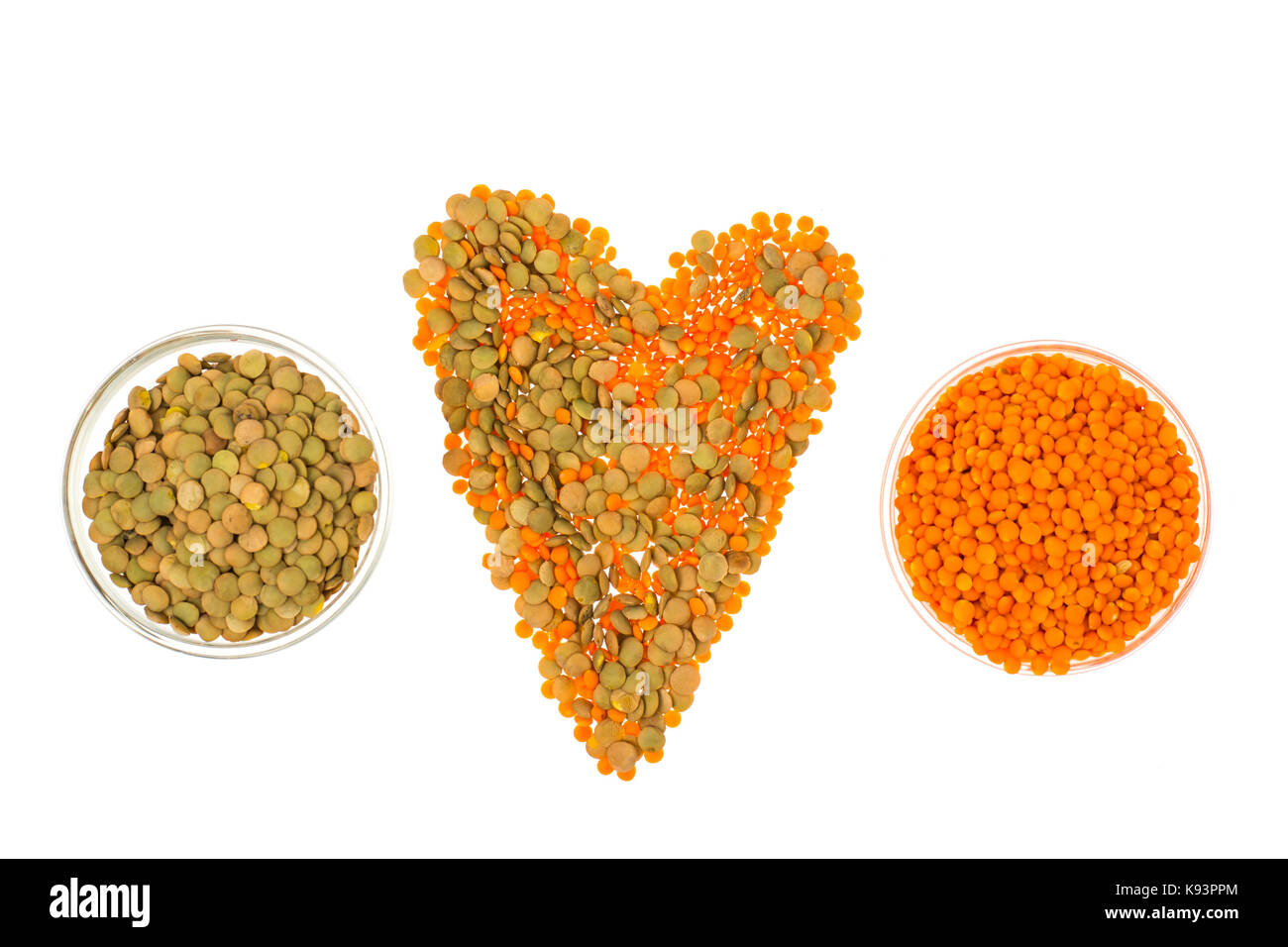 Different varieties of lentils in glass. Studio photo Stock Photo - Alamy