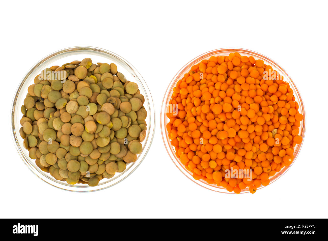 Different varieties of lentils in glass. Studio photo Stock Photo - Alamy