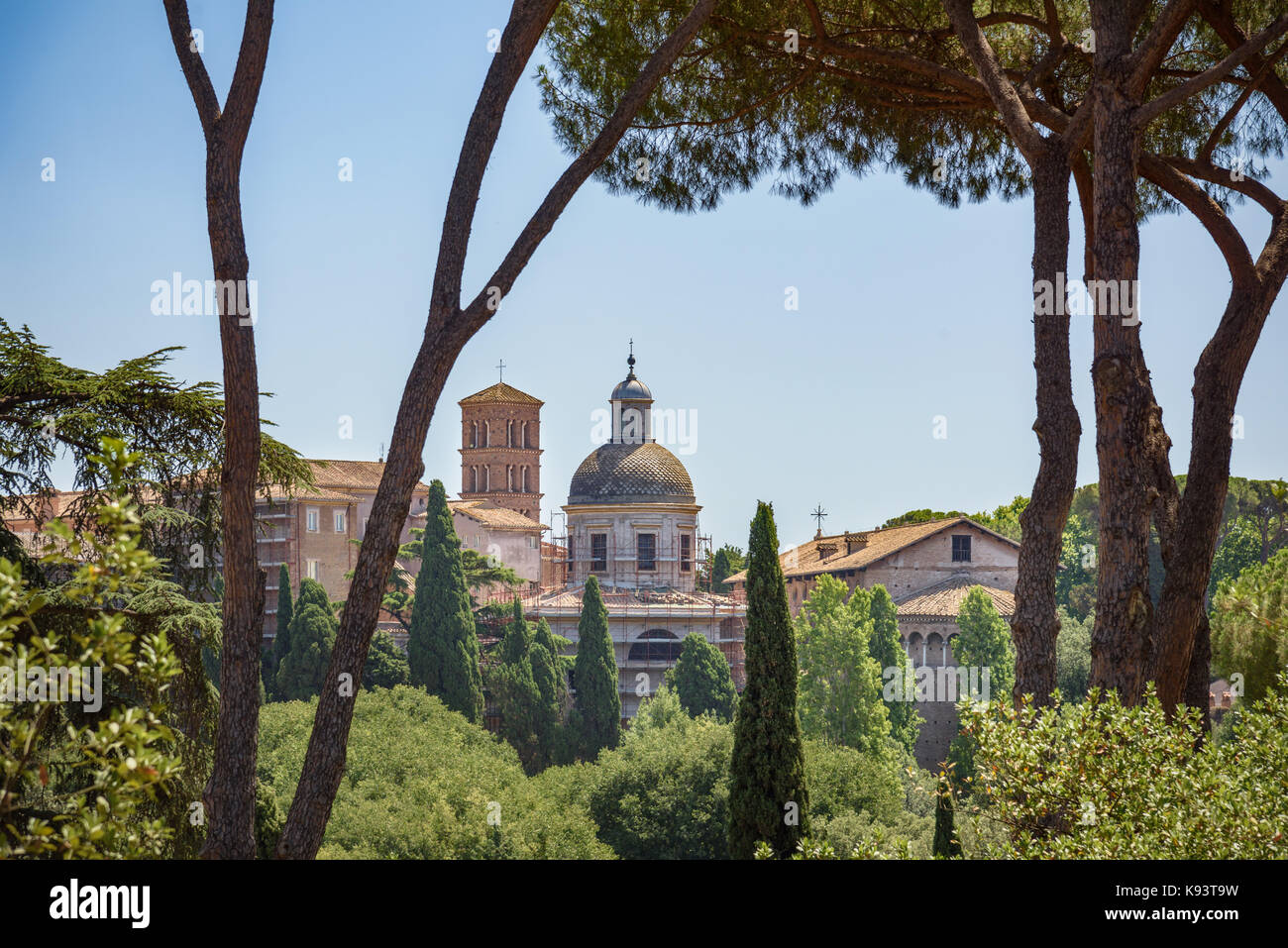 Basilica of Saints John and Paul on the Caelian Hill, Rome, Italy Stock ...