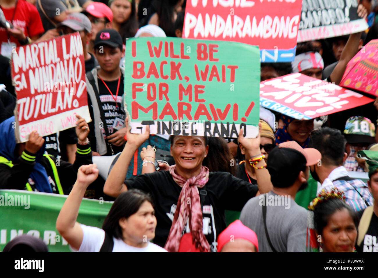 Manila City, Philippines. 21st Sep, 2017. Thousands of multi-sectoral ...
