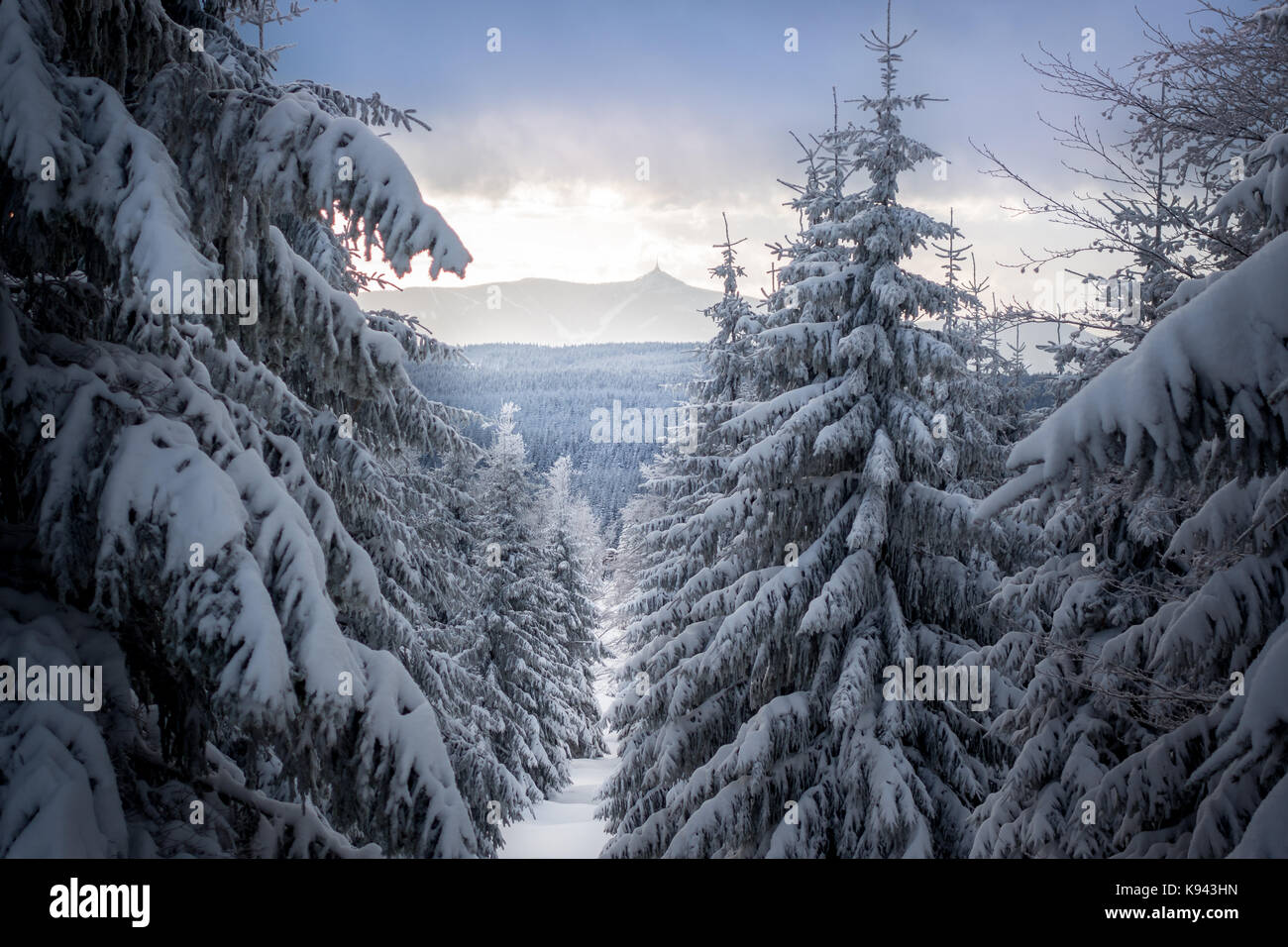 Jested mountain, Czech republic Stock Photo - Alamy
