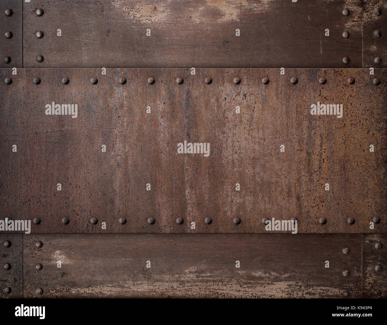 grunge metal with rivets 3d illustration Stock Photo - Alamy