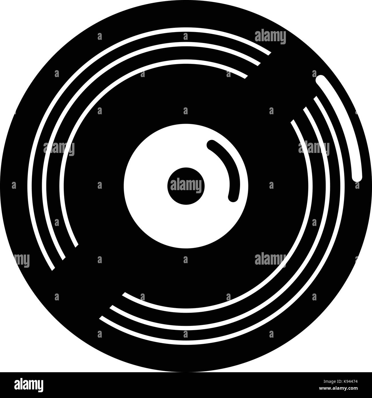 Vinyl record icon , simple style Stock Vector Image & Art - Alamy