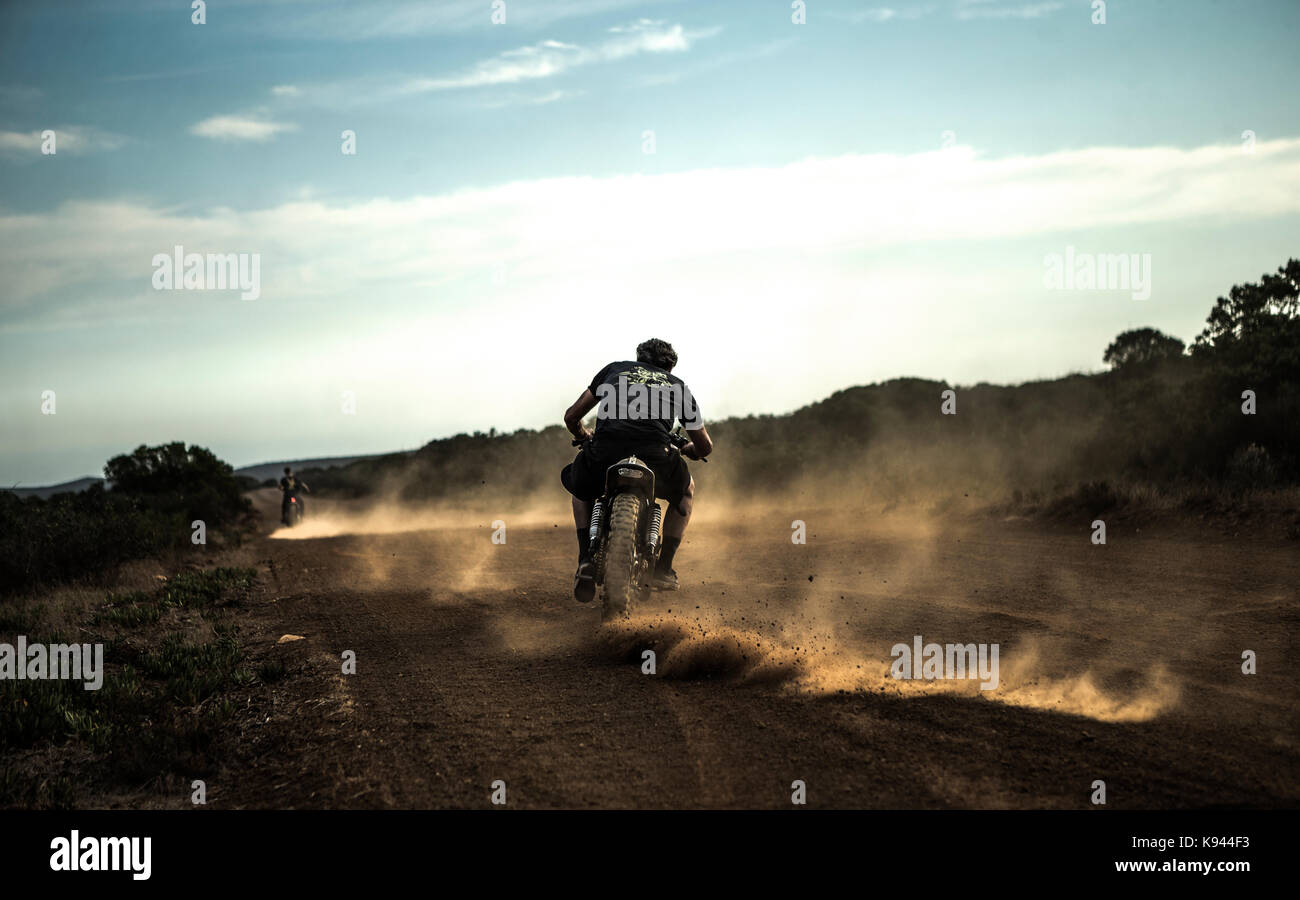 Man riding cafe racer motorcycle hi-res stock photography and images ...