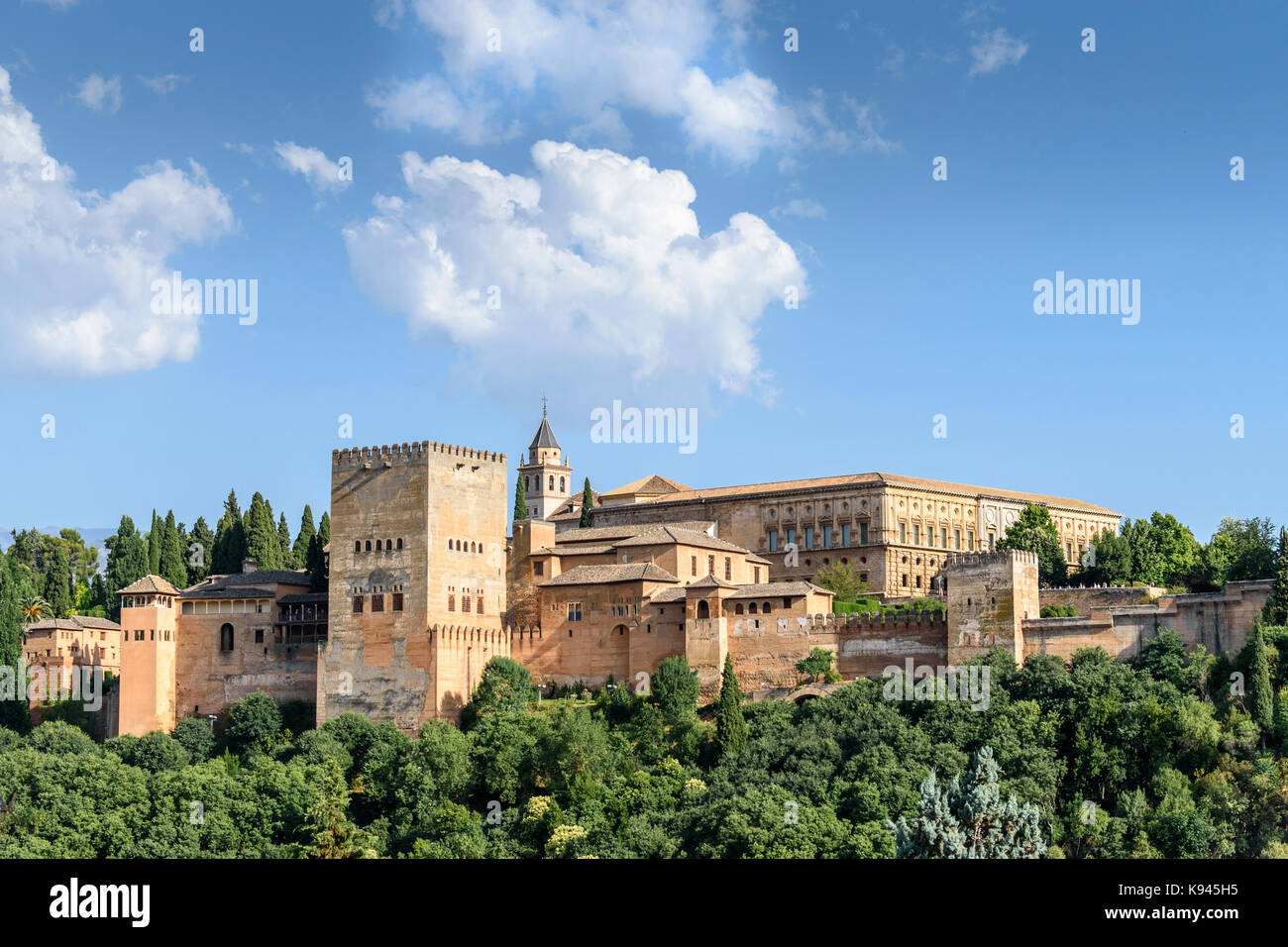 Exterior view, Alhambra palace, Granada, Andalusia, Spain Stock Photo ...