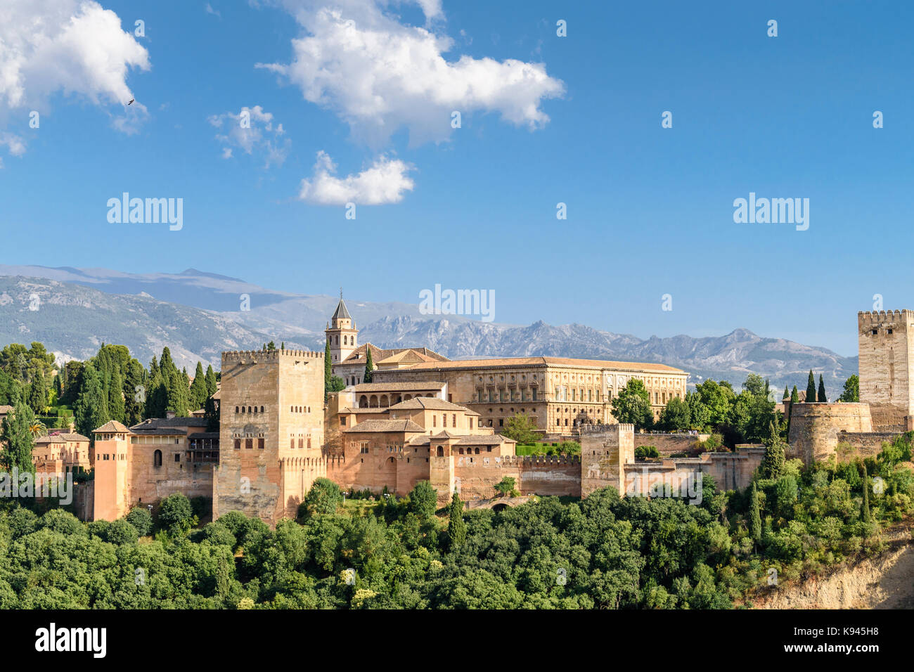 Exterior view, Alhambra palace, Granada, Andalusia, Spain Stock Photo ...
