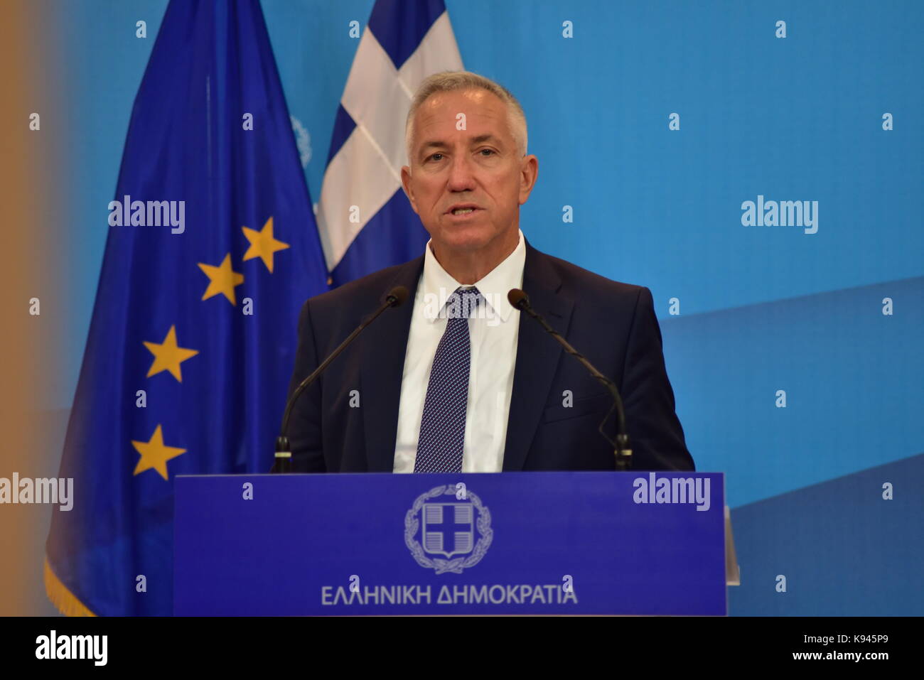 Athens, Greece. 21st Sep, 2017. Chairman and Chief Executive Officer of ...