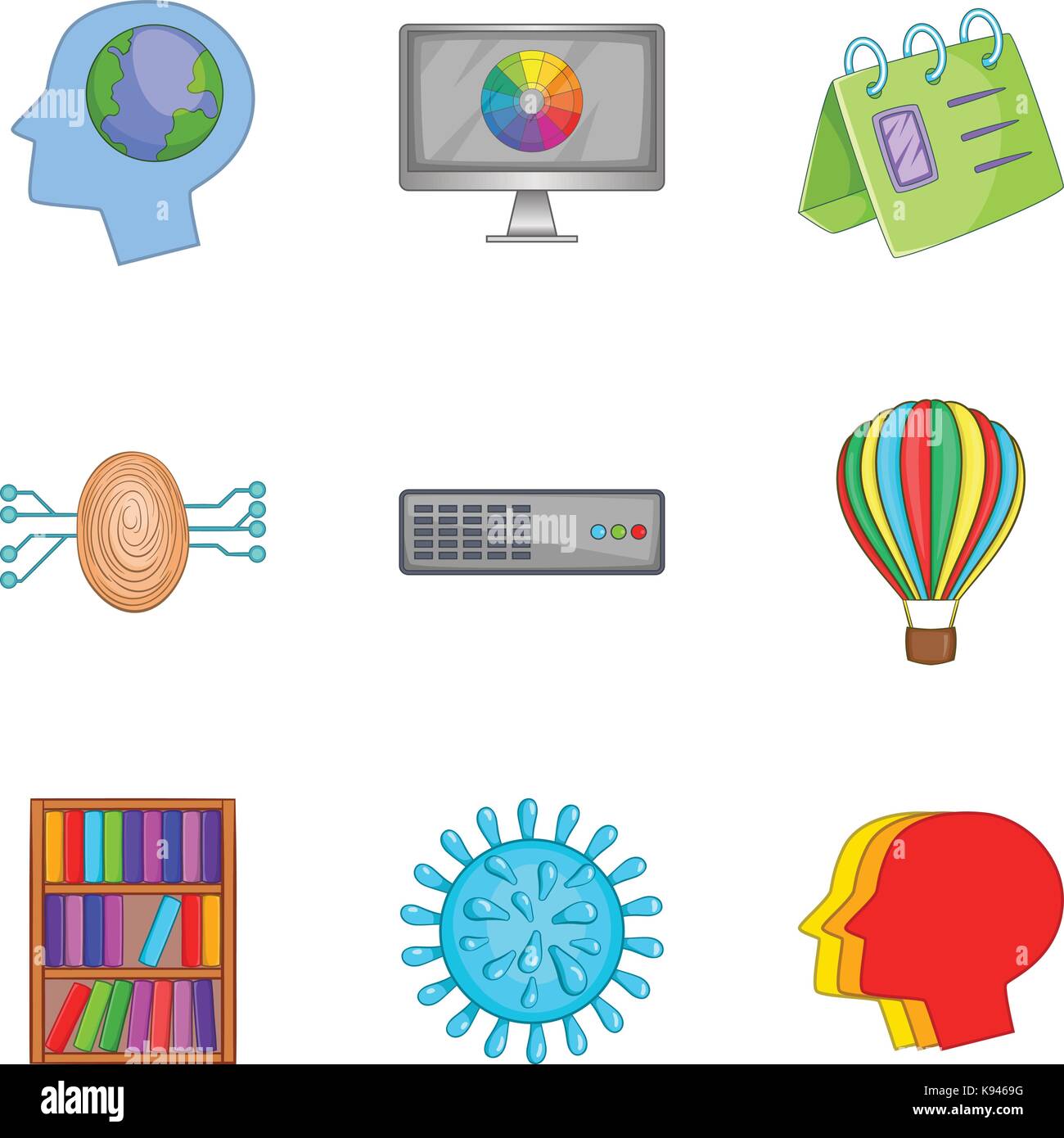 Wheeze icons set, cartoon style Stock Vector Image & Art - Alamy