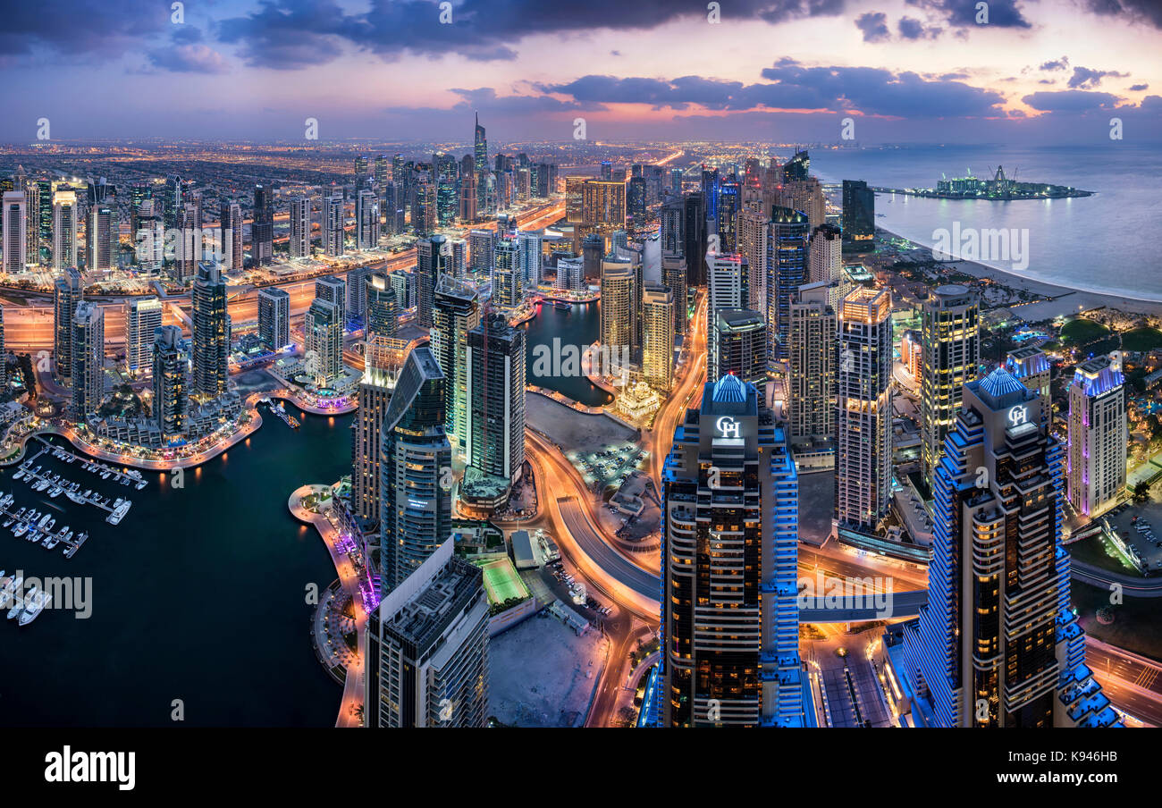 Dubai aerial view hi-res stock photography and images - Alamy