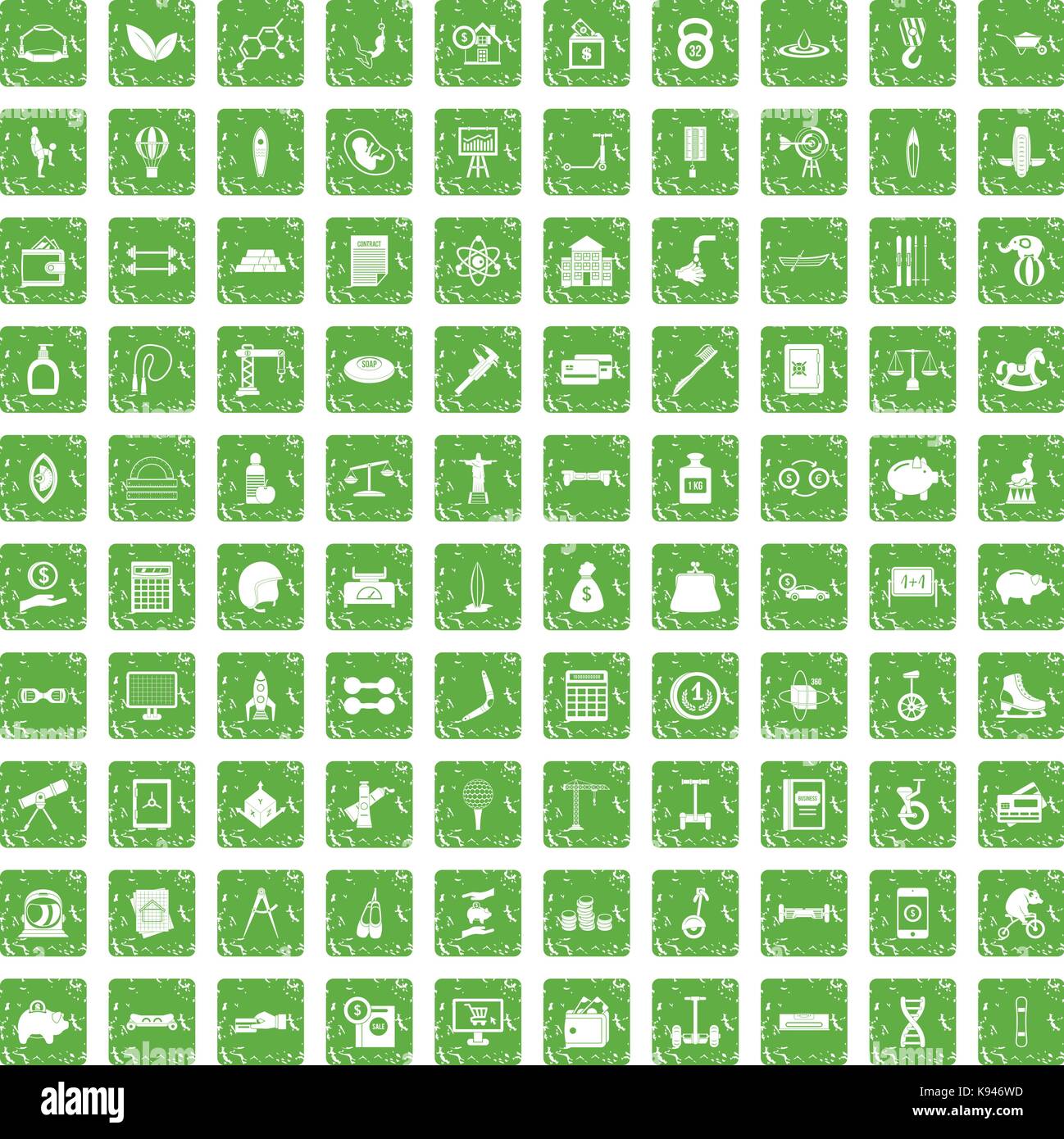 100 balance icons set grunge green Stock Vector Image & Art - Alamy
