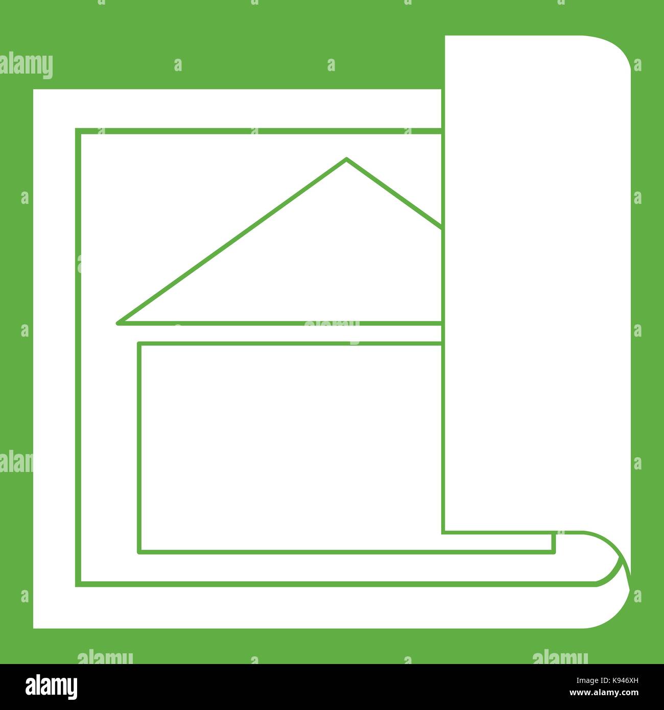 Building plan icon green Stock Vector Image & Art - Alamy