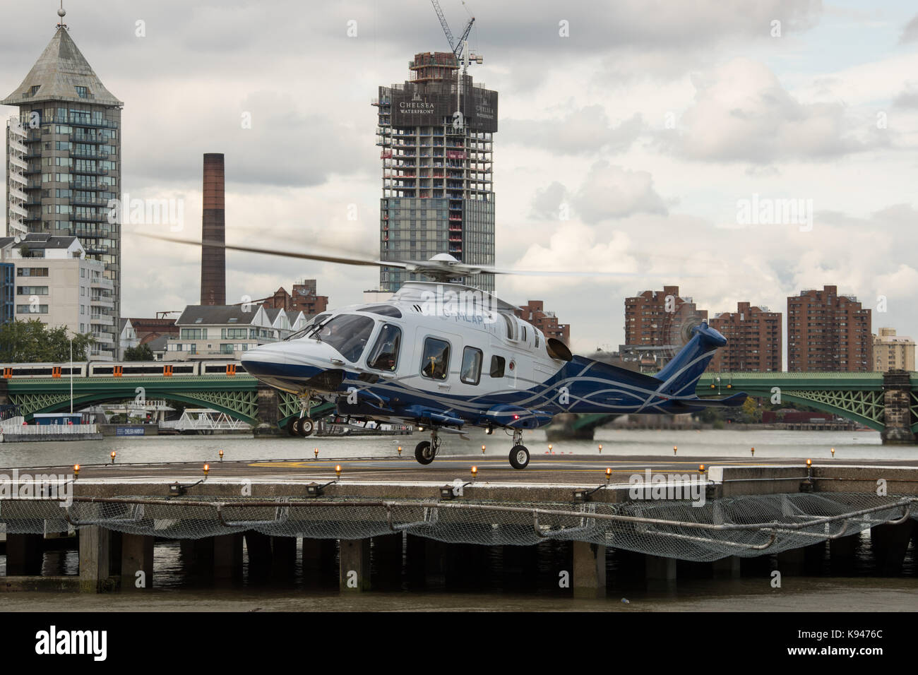AgustaWestland AW169 G-MLAP at London heliport Stock Photo - Alamy