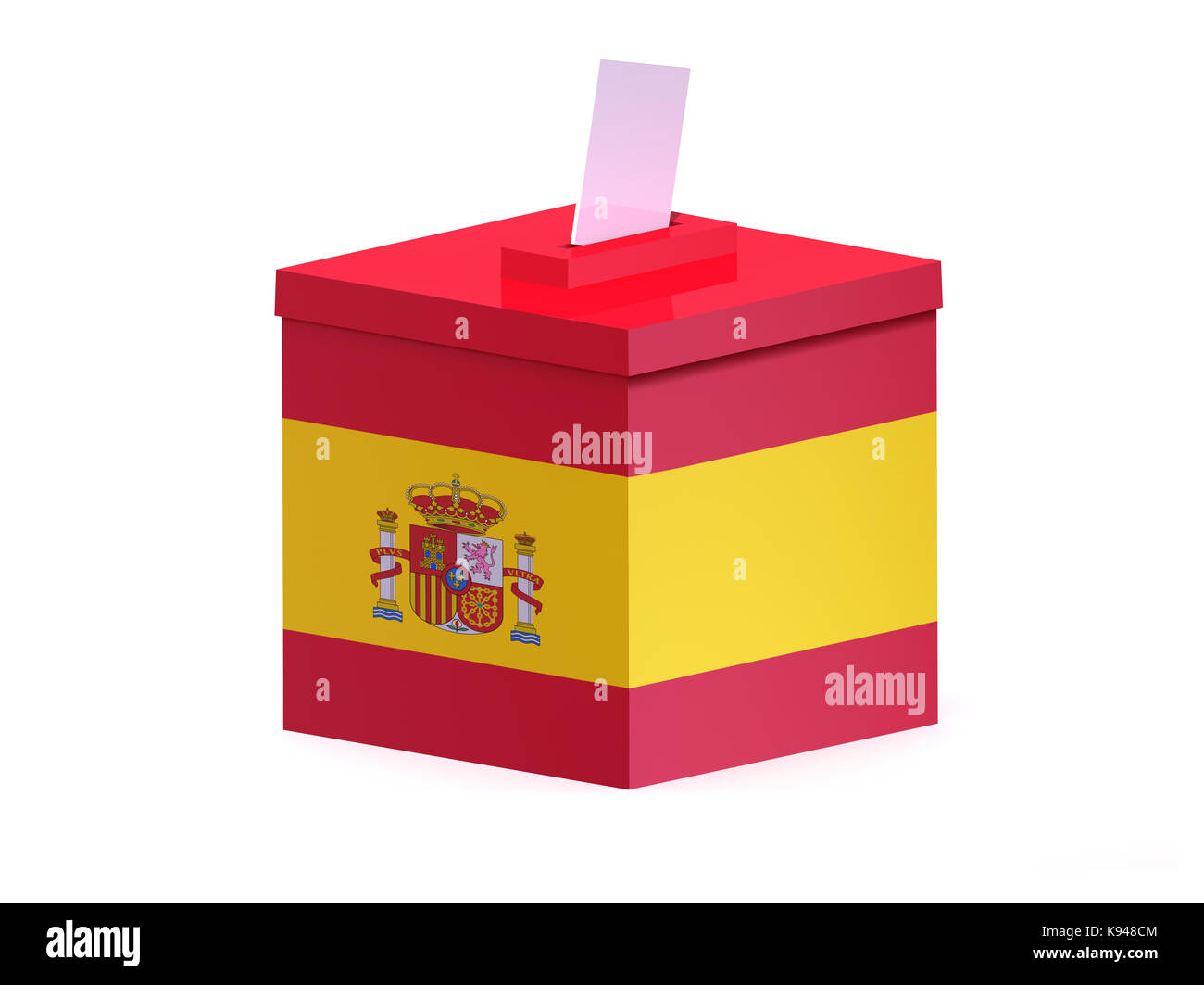 Spanish election ballot box, 3d illustration Stock Photo - Alamy