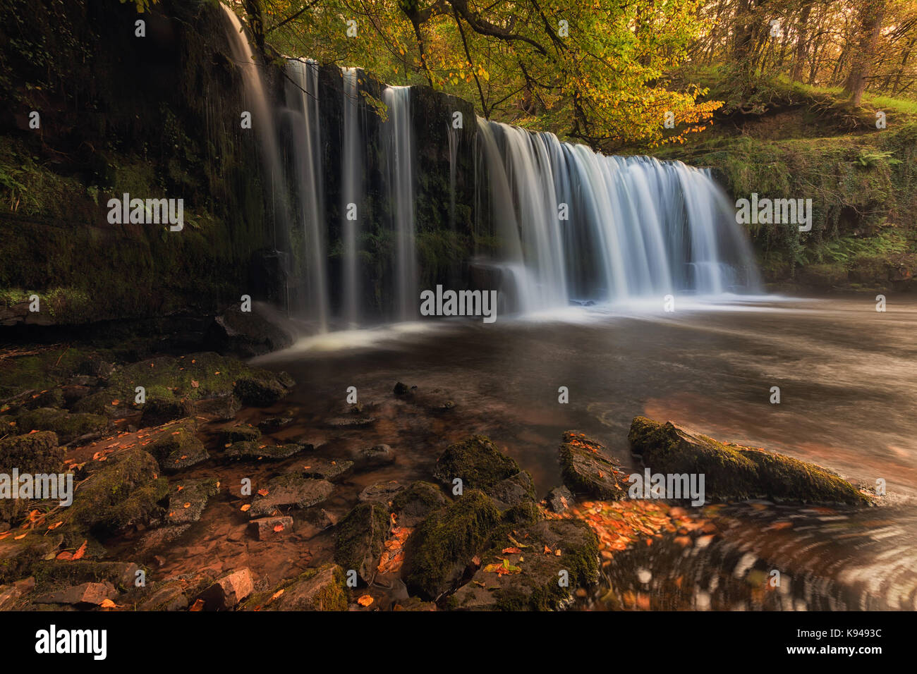 Sgwd Ddwli Uchaf waterfall country Stock Photo - Alamy