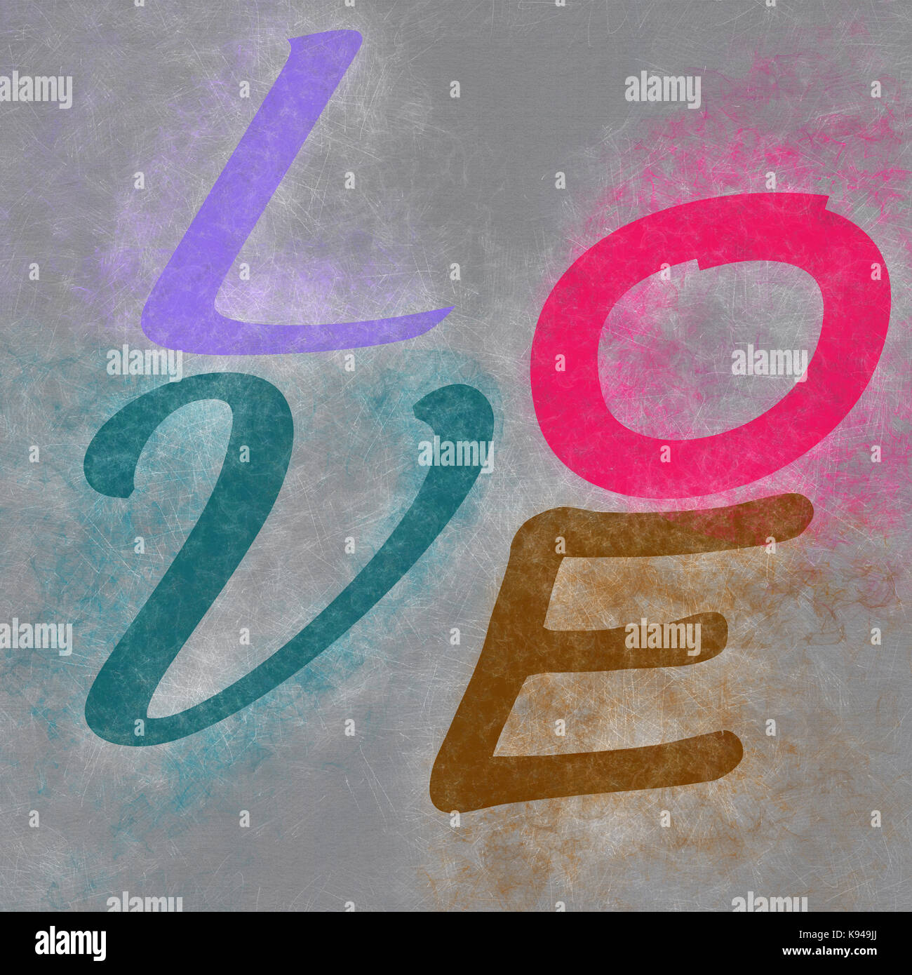 Graphic display of the word LOVE Stock Photo - Alamy
