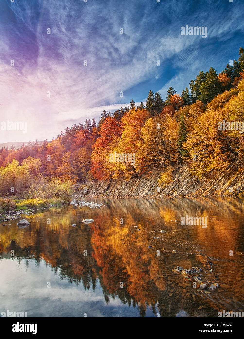 Autumn river landscape nature hi-res stock photography and images - Alamy