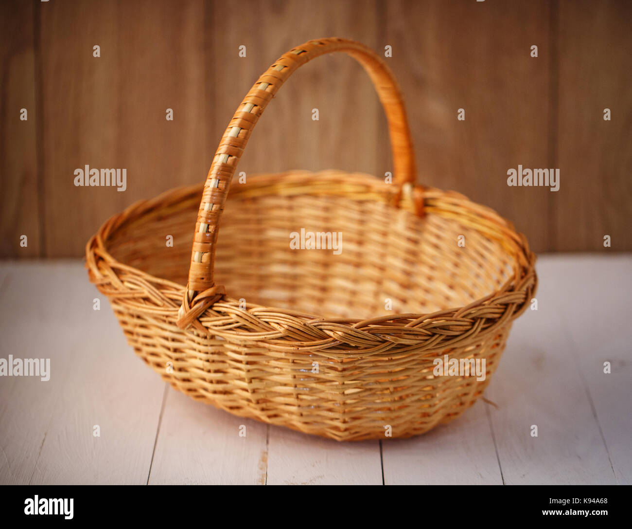 Braided bamboo basket Stock Photo - Alamy