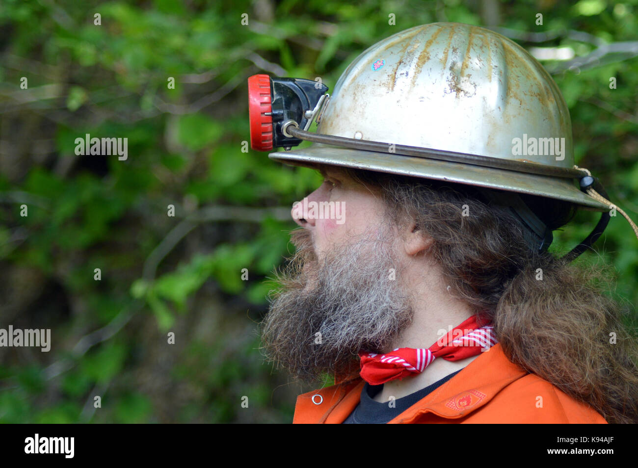 Train driver for copper mine at Morewellham Quay Devon The railway uses ...