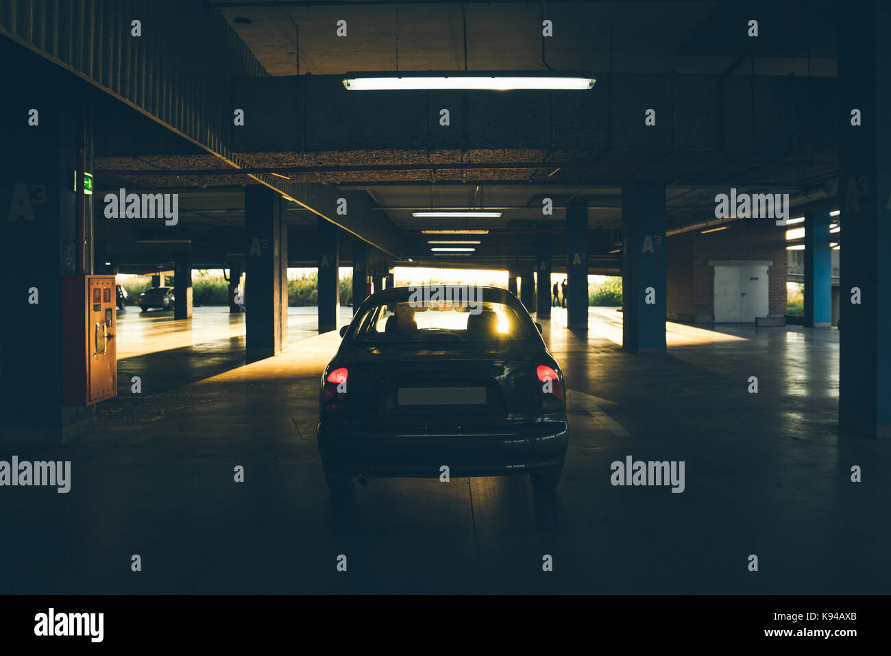 car in underground parking Stock Photo - Alamy