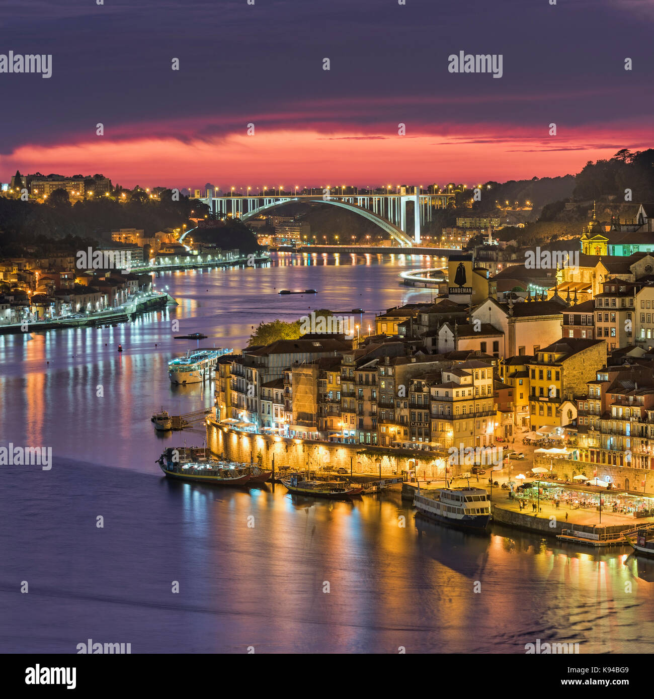 City view to Ribeira and Douro River Porto Portugal Stock Photo - Alamy