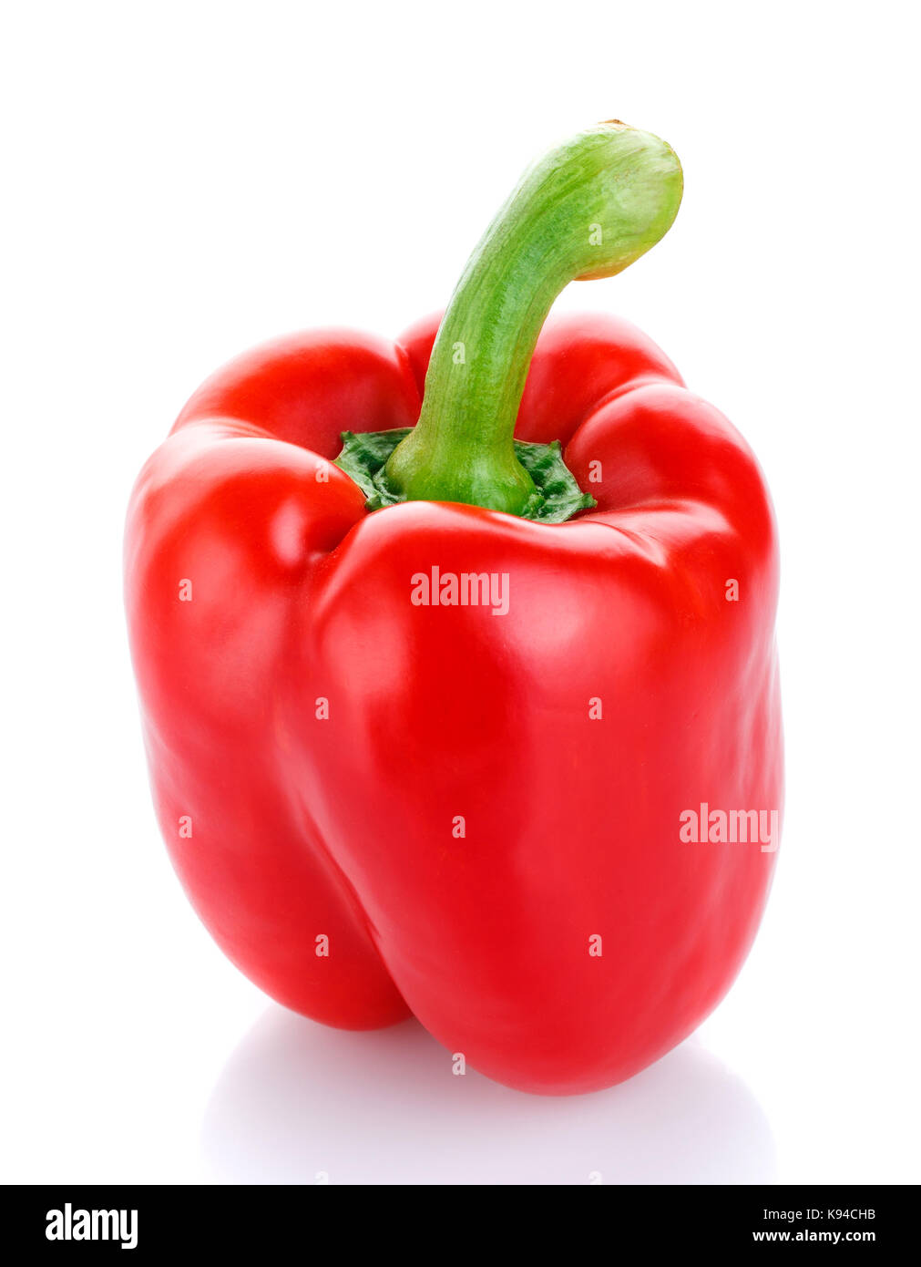 Bright red pepper isolated Stock Photo - Alamy