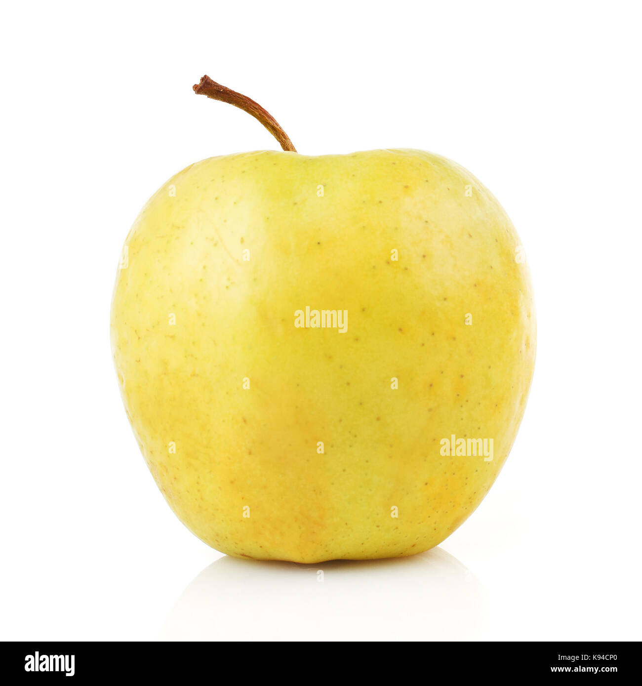 Yellow Apple isolated Stock Photo - Alamy