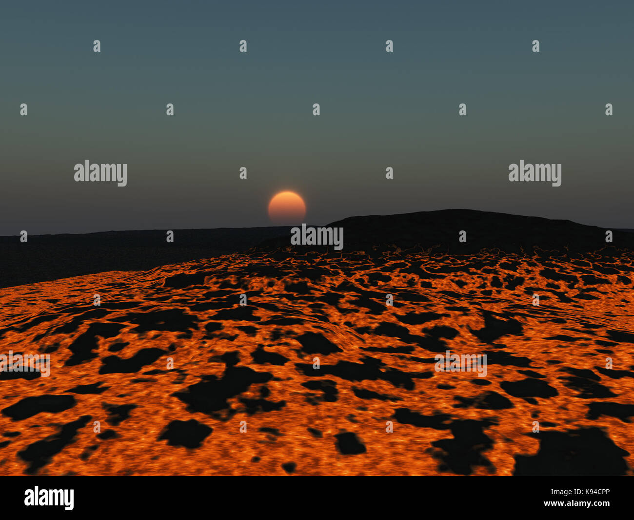 Landscape with lava Stock Photo - Alamy