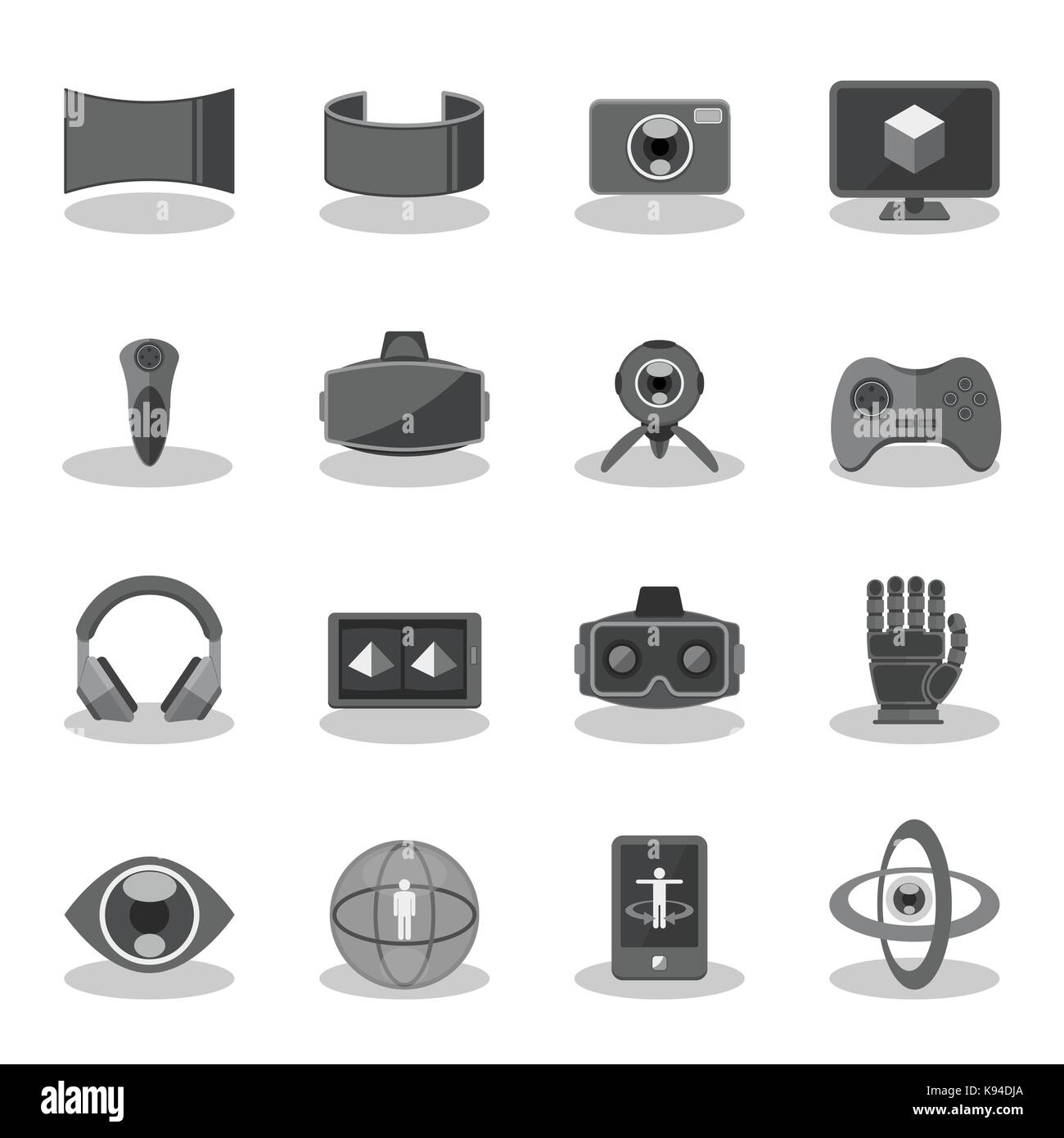 Virtual icons display Stock Vector Images - Alamy