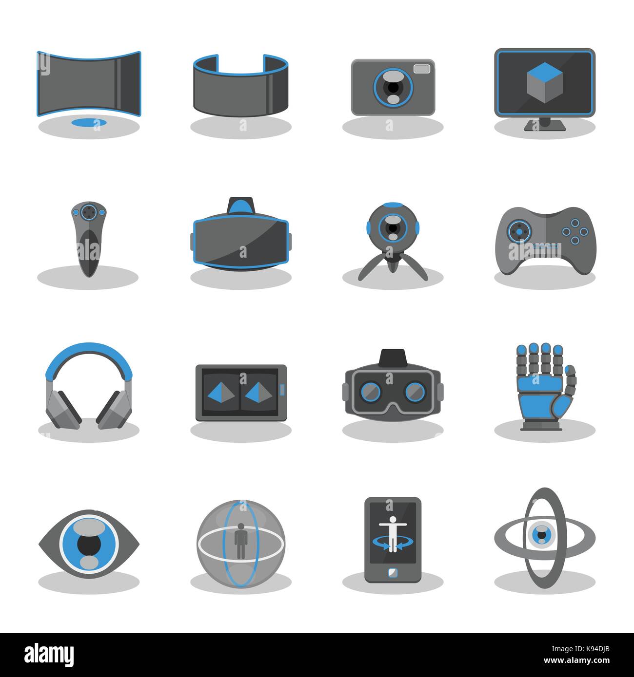 Virtual reality game head set Stock Vector Images - Alamy