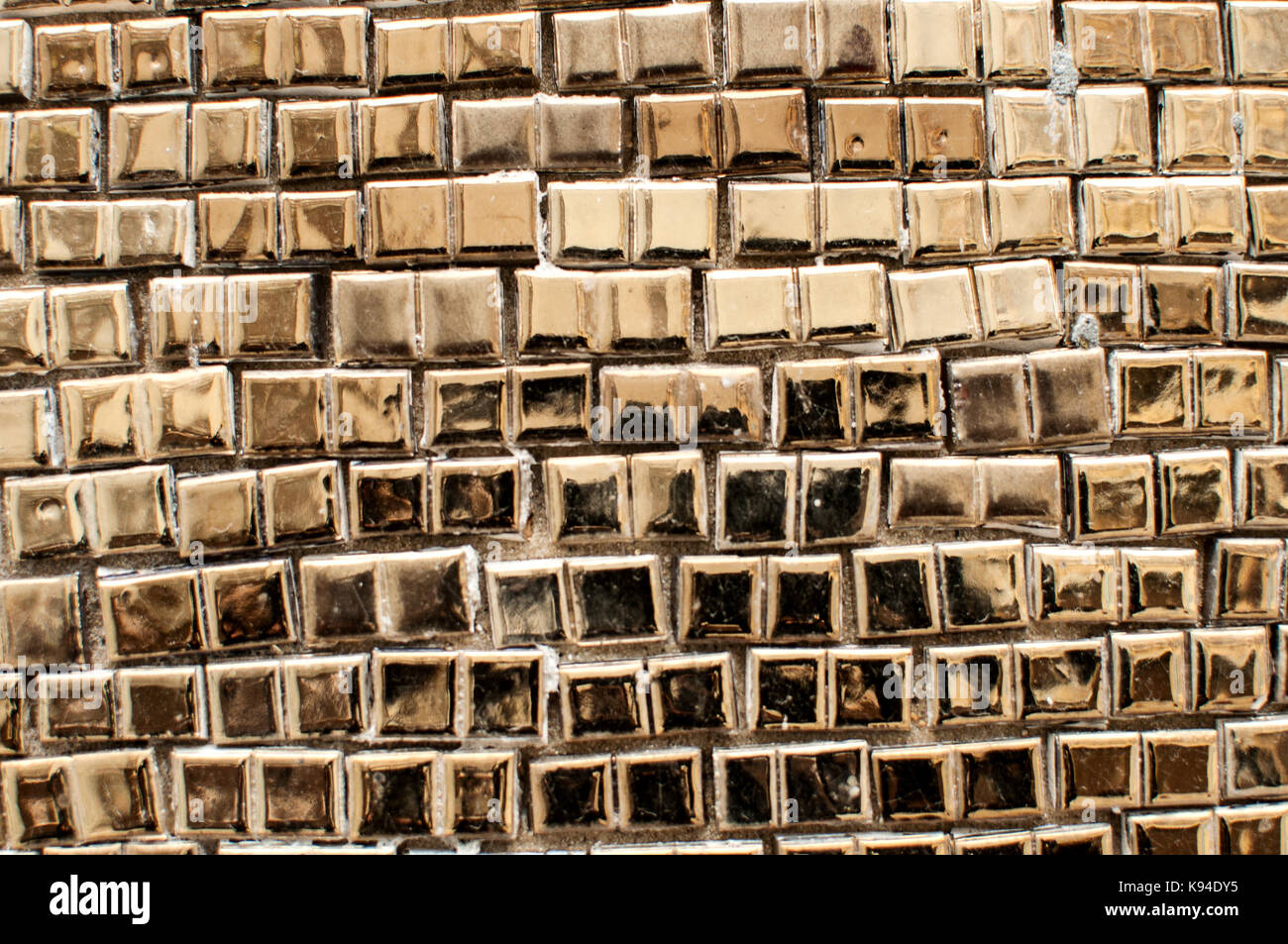 Golden mosaic tiles background, texture with copy space Stock Photo - Alamy