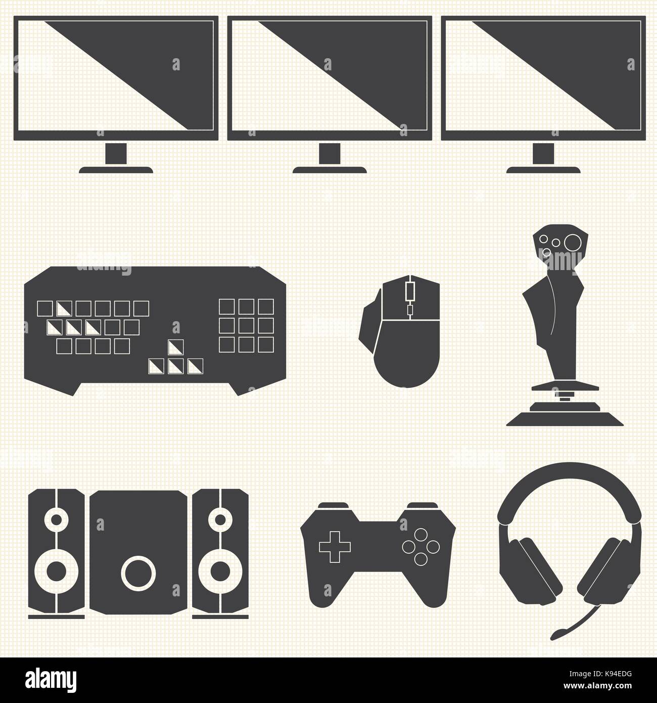 Computer and hardware devices for PC Gamer Stock Vector Image & Art - Alamy