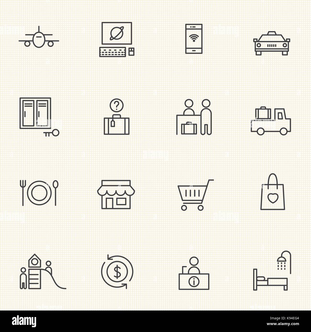 Security line in airport Stock Vector Images - Alamy