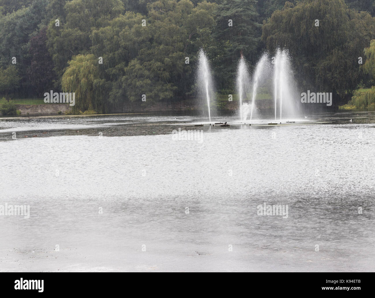 Water Fountain, upper lake, Roundhay Park, Leeds Stock Photo - Alamy Water Fountain, upper lake, Roundhay Park, Leeds Stock Photo - Alamy