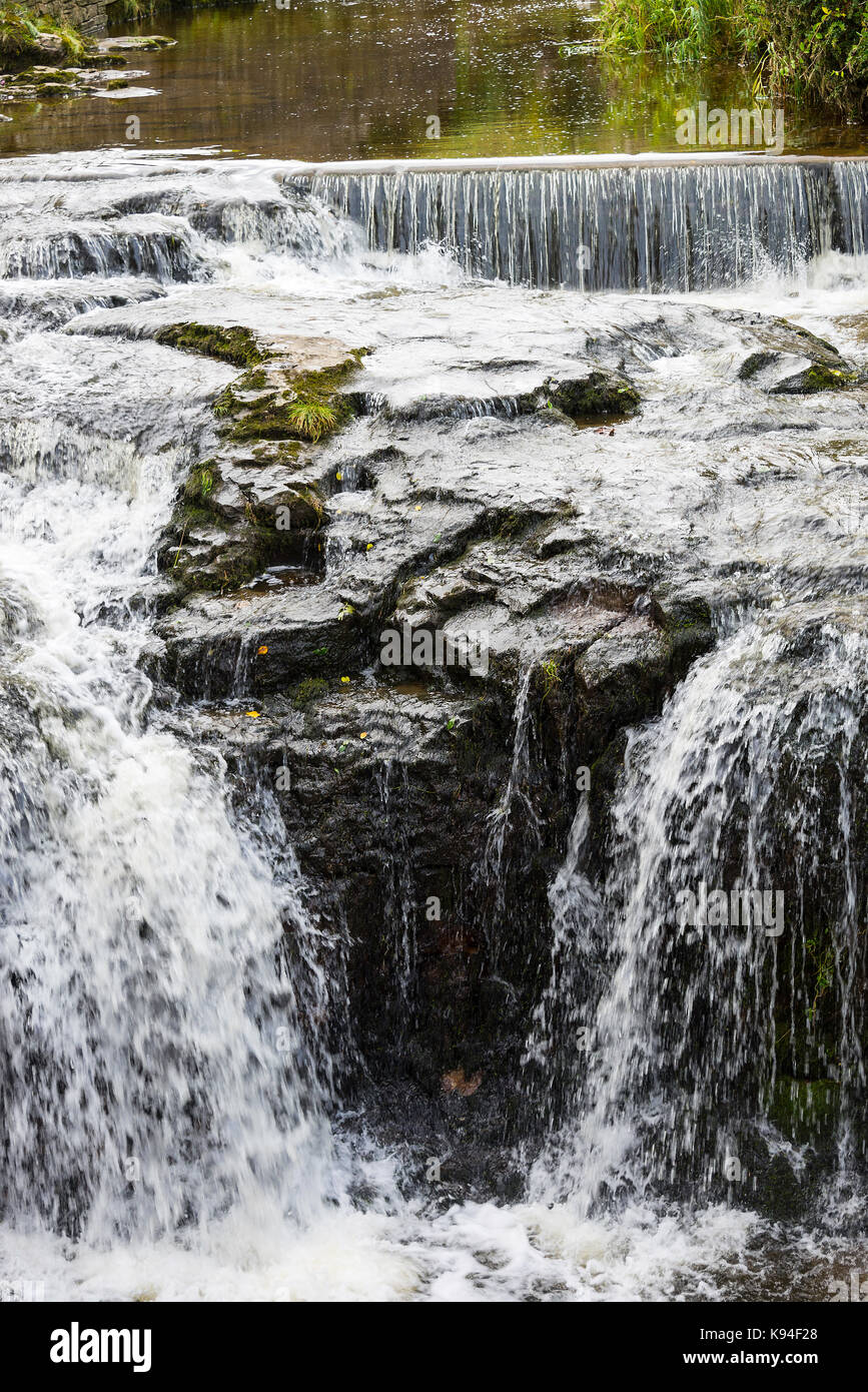The Beautiful Flowing Gayle Beck Waterfalls in Hawes North Yorkshire ...