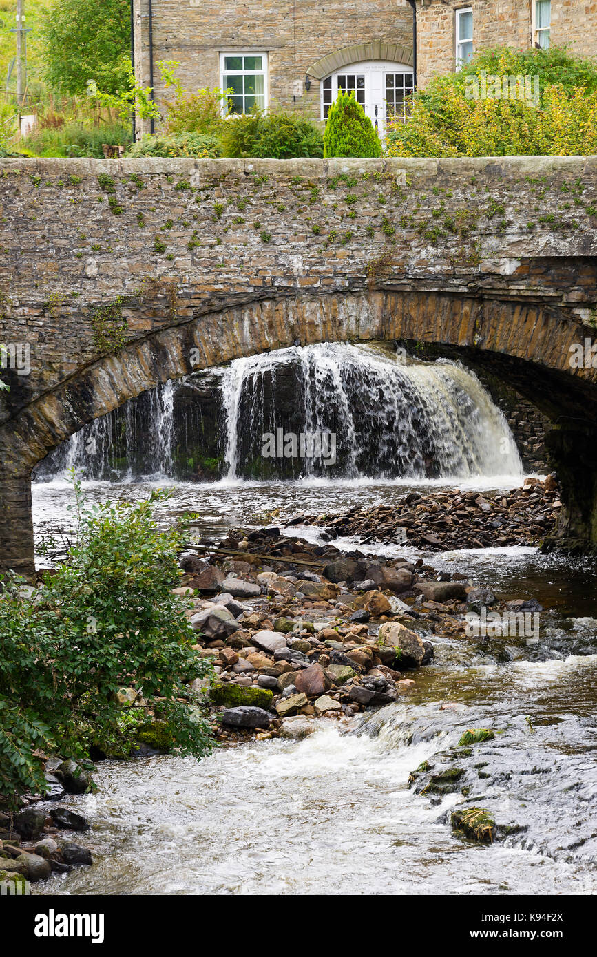 The Beautiful Flowing Gayle Beck Waterfalls in Hawes North Yorkshire ...