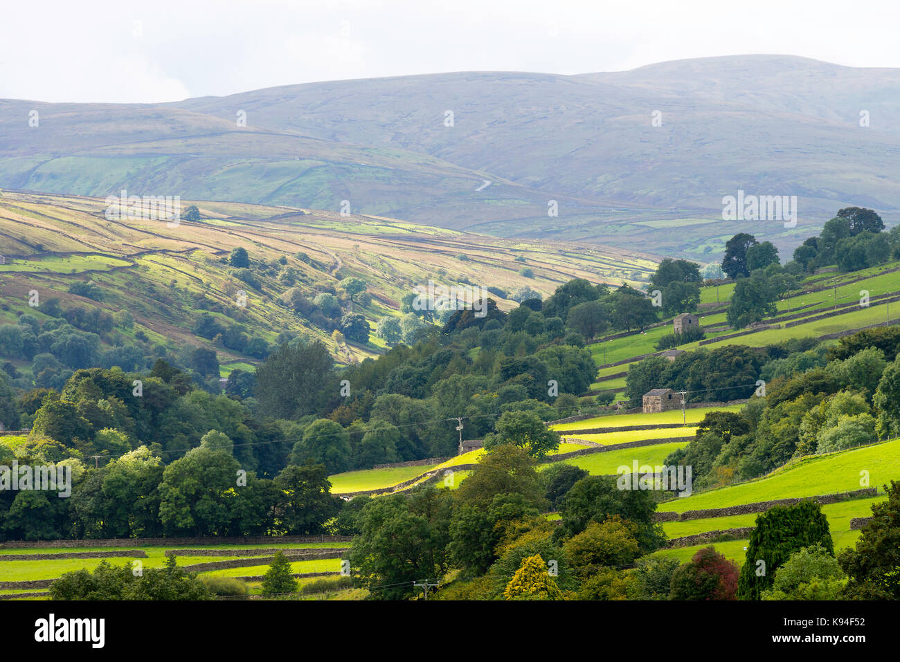 The View Up Swaledale Towards Gunnerside in The Yorkshire Dales ...