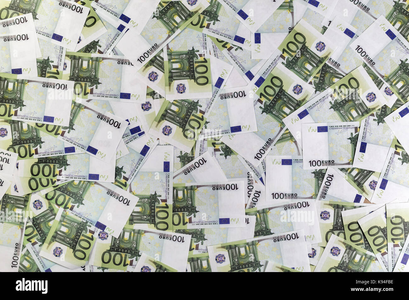Pile of paper euro banknotes. Money as background. Top view Stock Photo ...