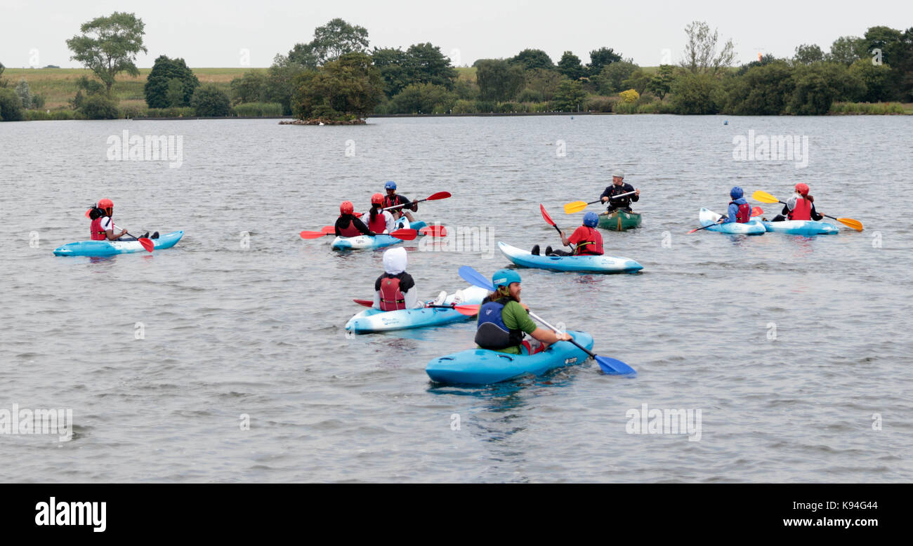 People enjoying canoeing and kayaking lessons at the Leeds Sailing and ...