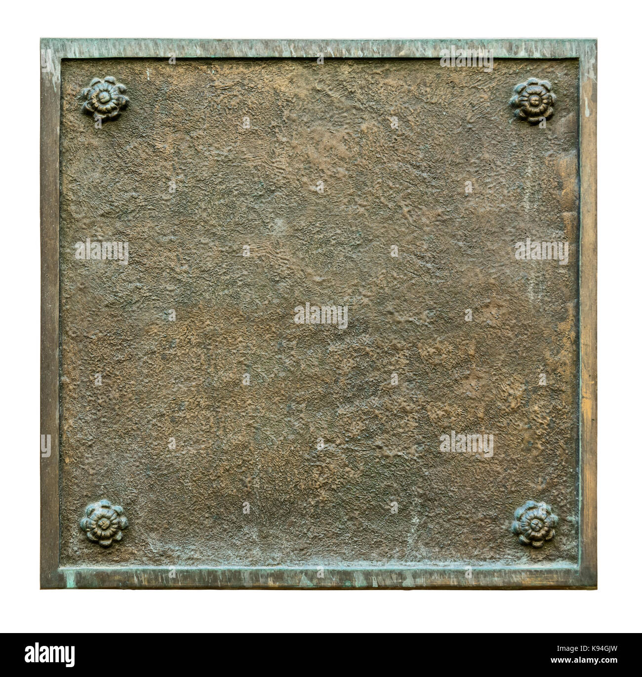 Blank plaque isolated on white background Stock Photo - Alamy