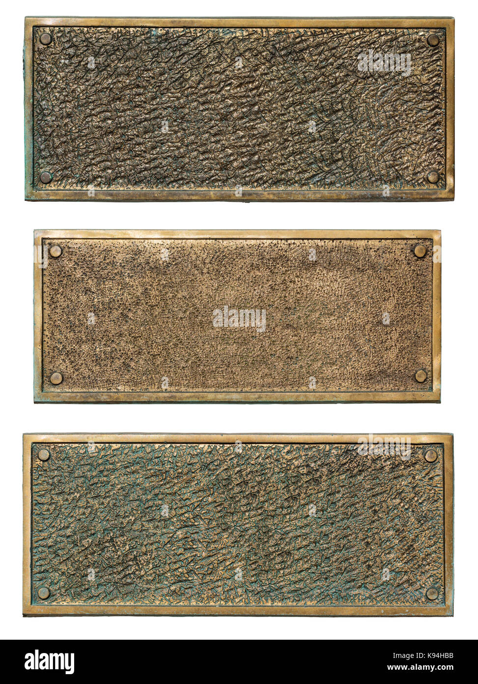 Blank plaque isolated on white background Stock Photo - Alamy