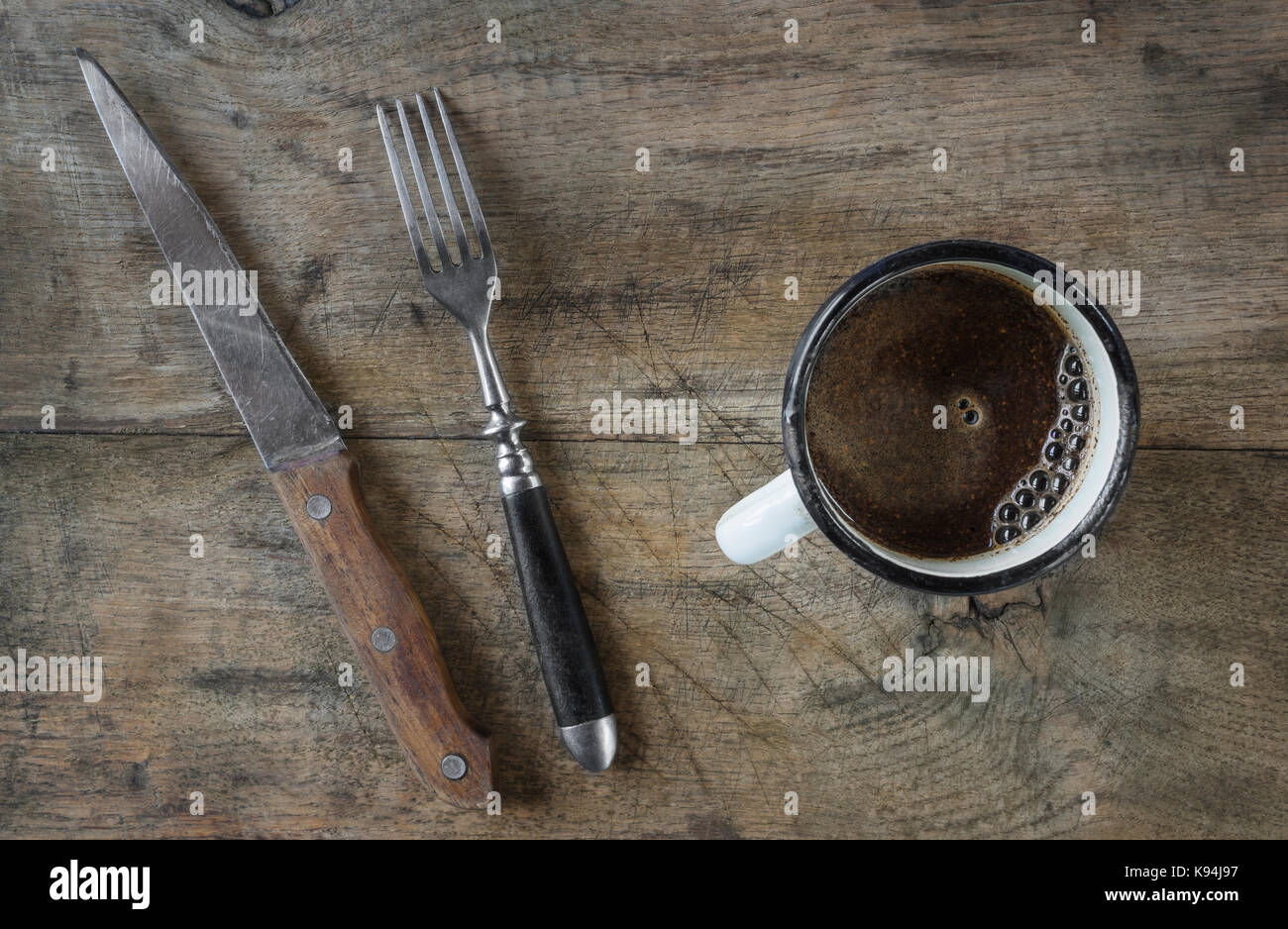 Metal knife and fork hi-res stock photography and images - Alamy