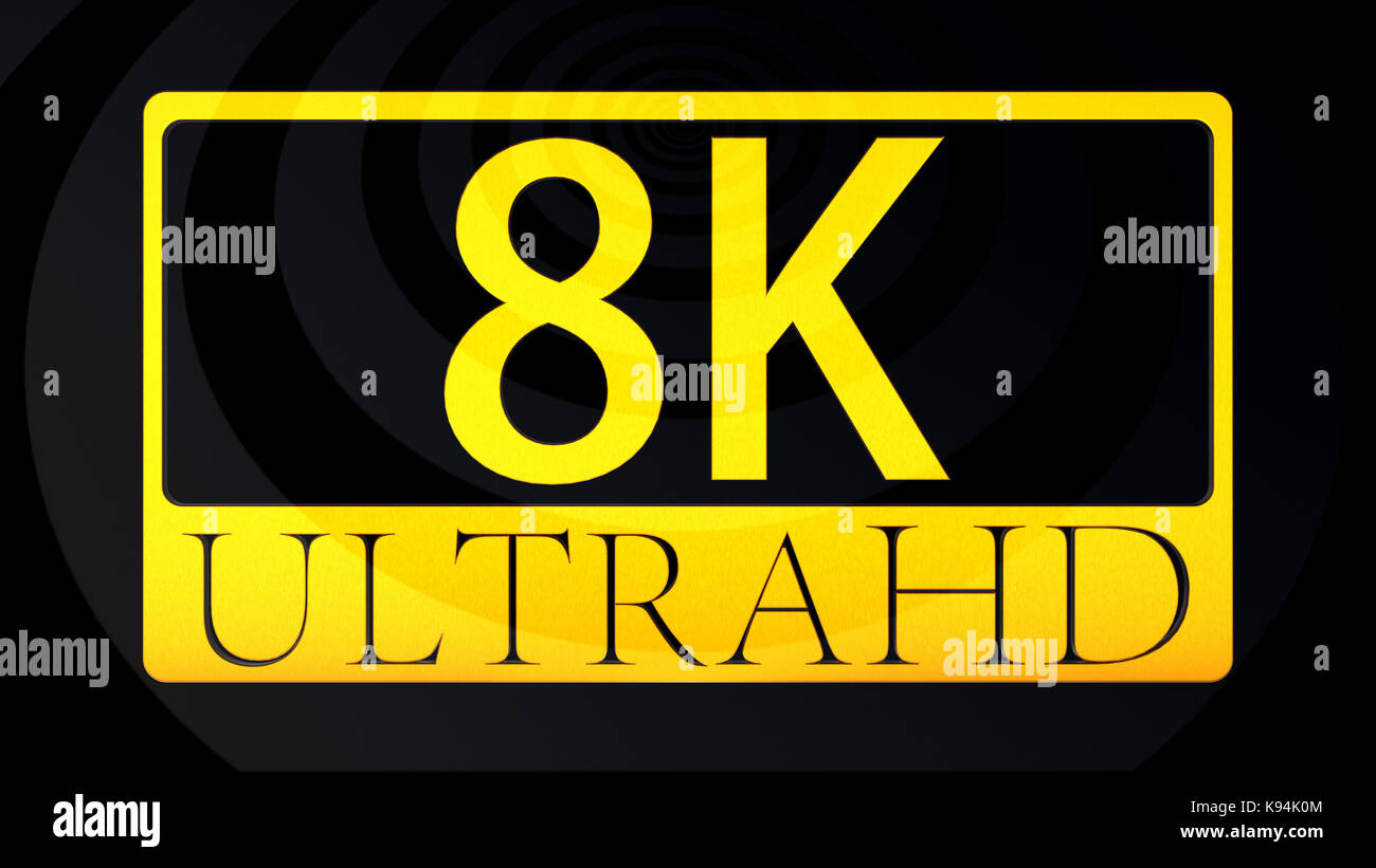 The 3d rendering of nice view of Ultra HD 8K ICON Stock Photo - Alamy