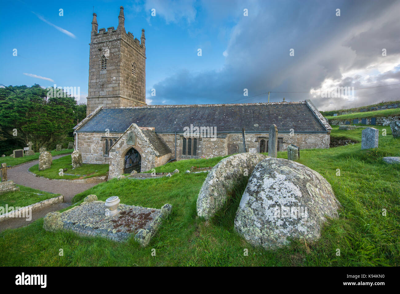 St. Levan church Stock Photo - Alamy