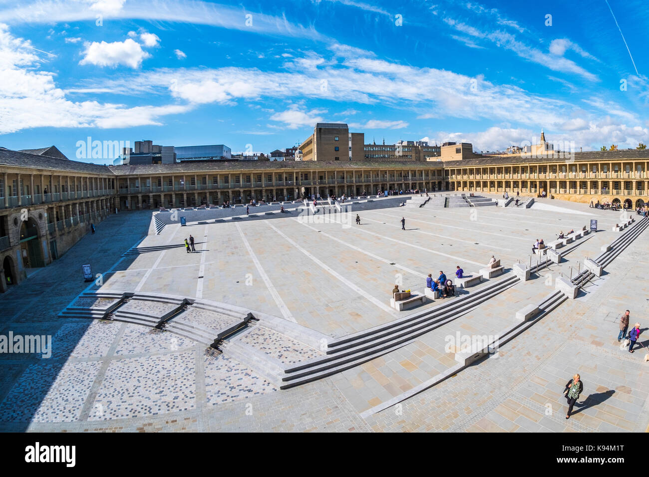 In the courtyard of the piece hall in halifax hi-res stock photography ...
