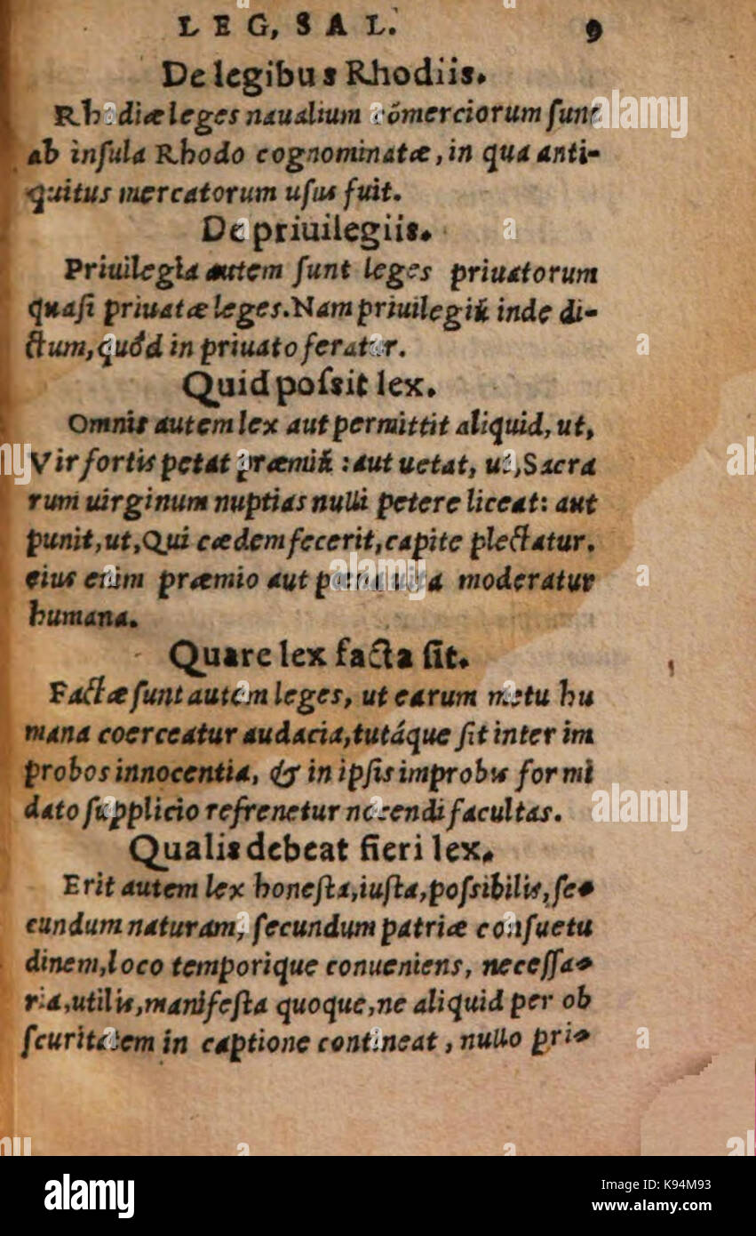 Libelli seu decreta 009 Stock Photo - Alamy