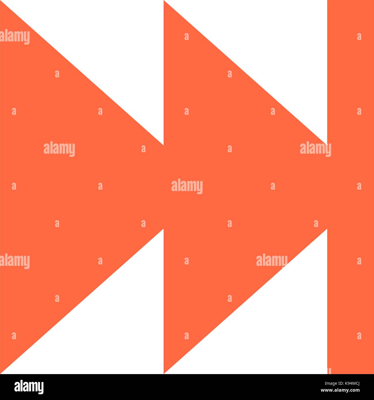 Fast forward arrow sign direction icon pointer button. Media music ...