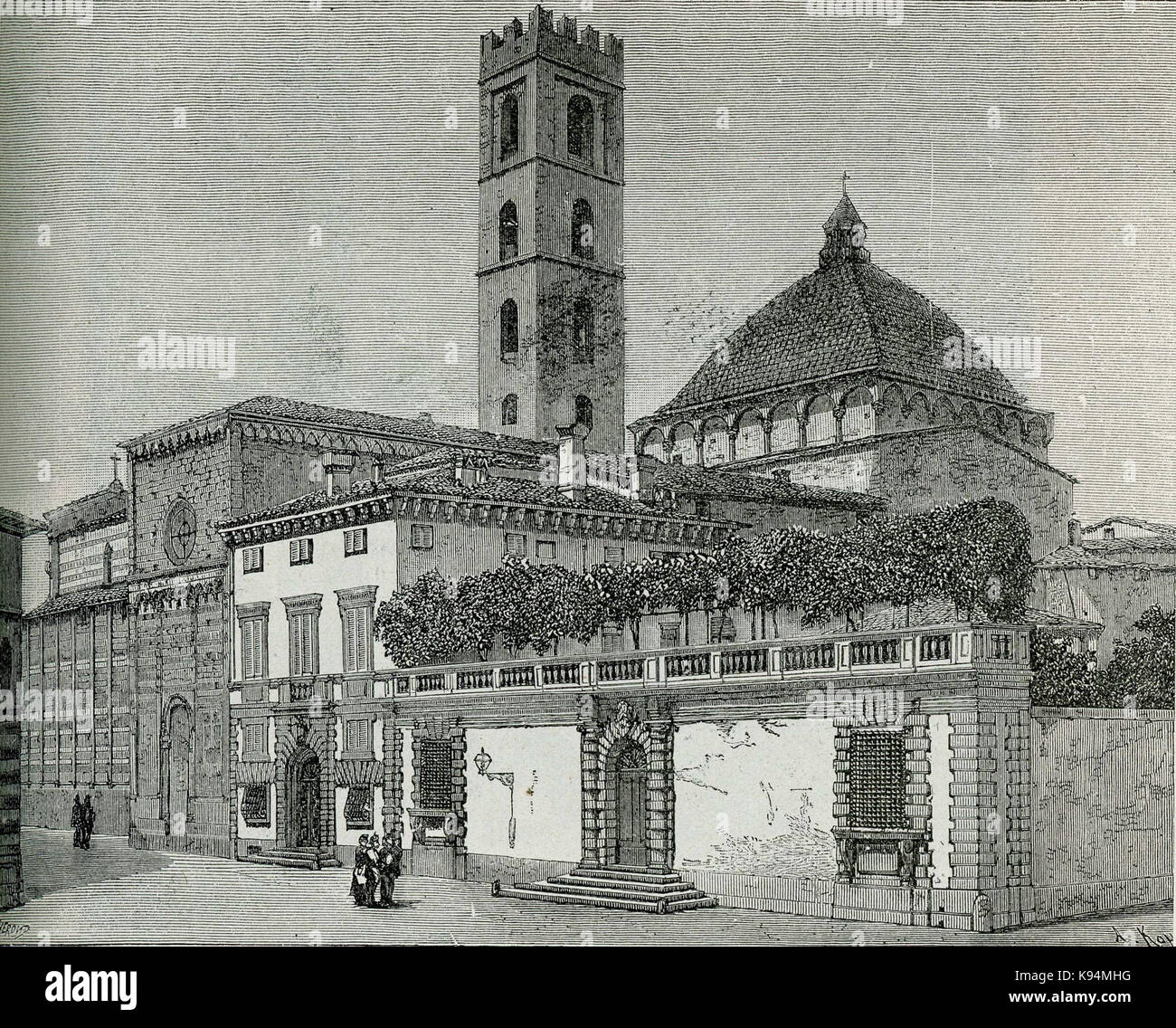 Lucca Piazza del Duomo e Palazzo Micheletti Stock Photo - Alamy